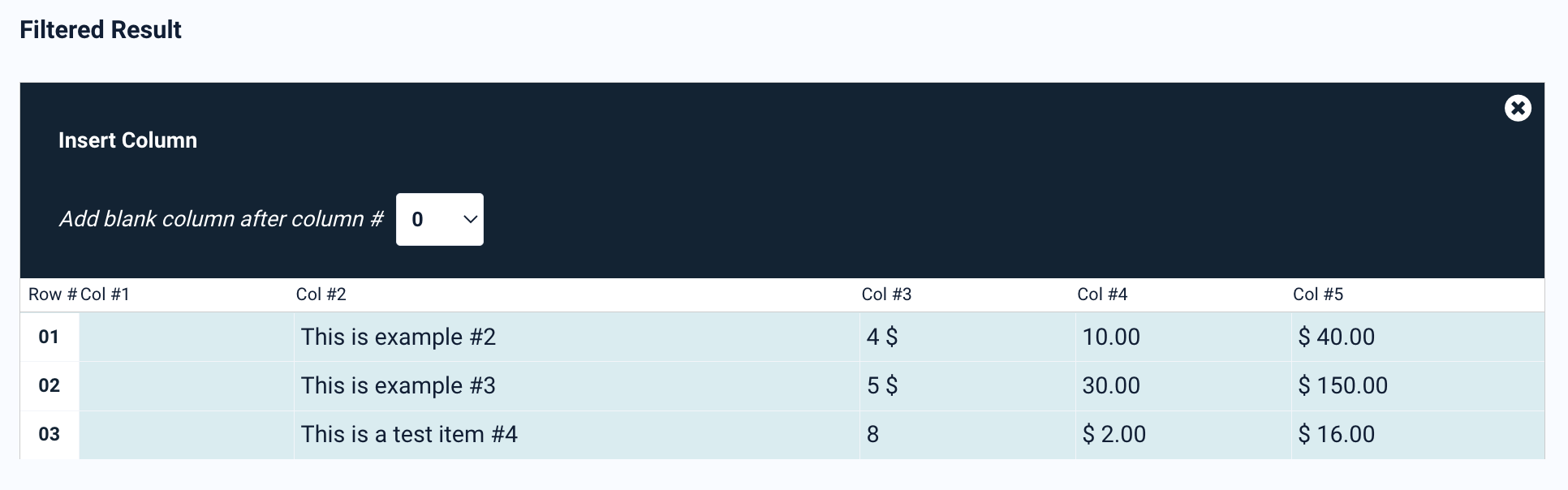 Insert Column – Docparser