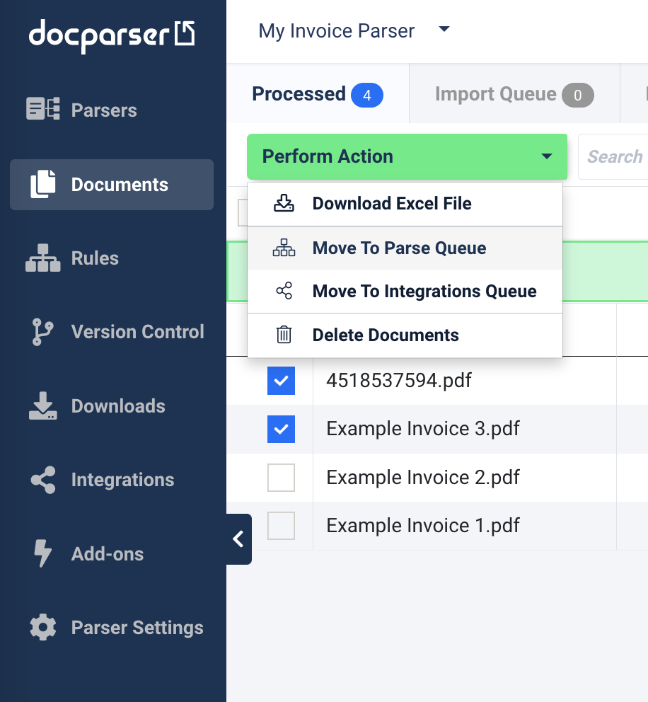 How do I requeue my documents for processing? – Docparser
