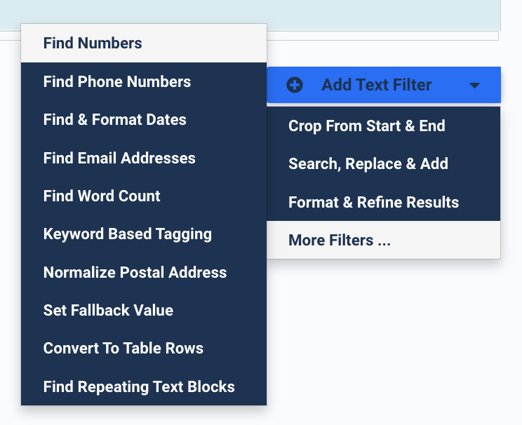 Find Numbers Filter – Docparser