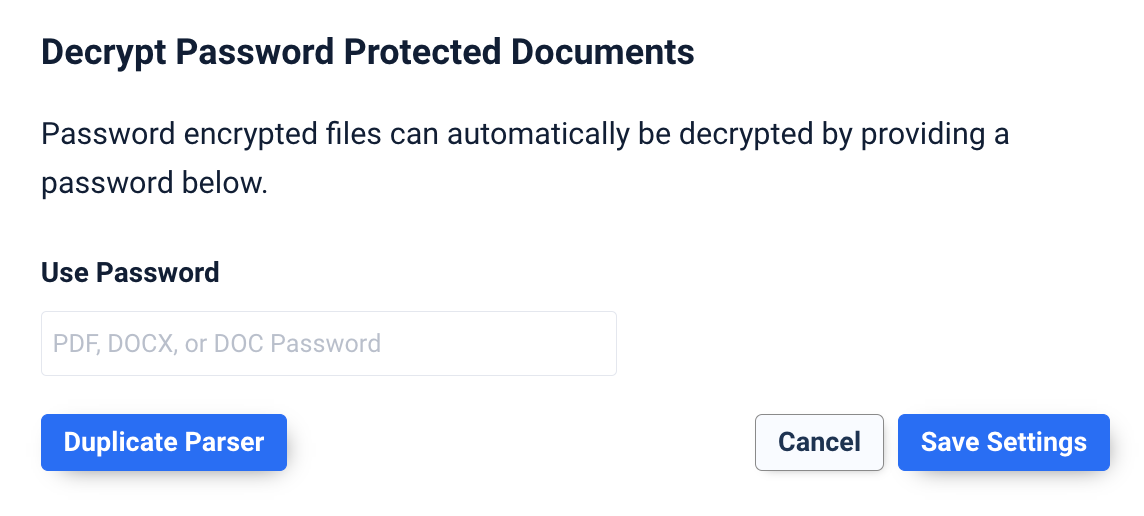 How to Parse Password Protected Files? – Docparser